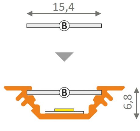 Profilo led 45 gradi angolare | Vendita-Illuminazione