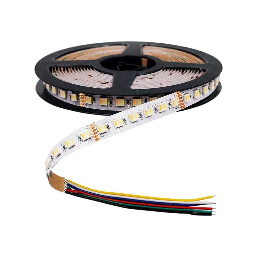 Strip LED da 12 mm IP65, colore 3in1+RGB, 24W/m, bobina da 5m, 60 led ...
