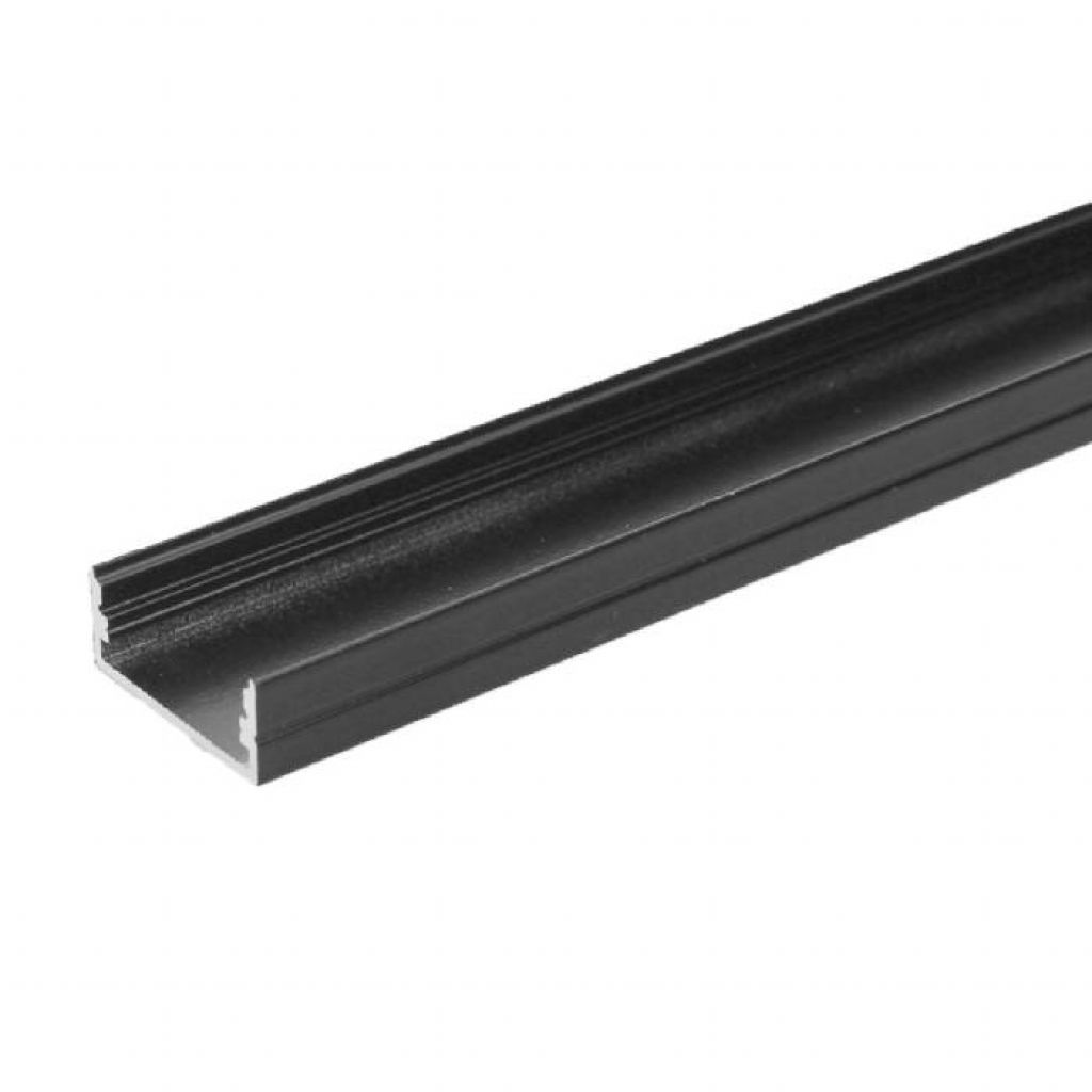 Profilo plafone con cover nera per strisce led. Vendita-Illuminazione